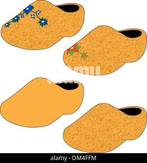 Dutch clogs vector Stock Vector Image & Art - Alamy