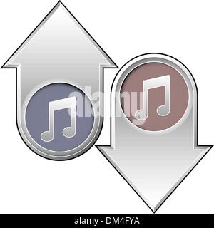 Music notes, treble clef icon, transparent background. Vector ...