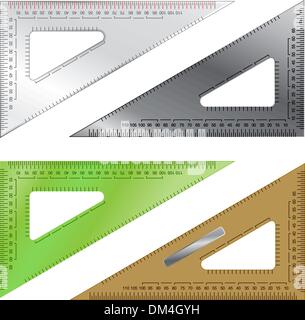 Detailed vector illustration of triangles used in drafting and ...