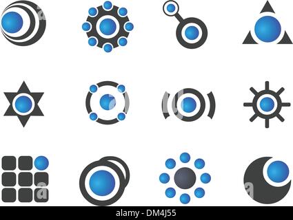 Set of 12 design elements and various graphics Stock Vector Image & Art ...