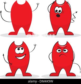 Little red devil , illustration, vector on white background Stock ...