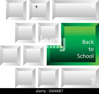 Back to school key on computer keyboard. Keyboard keys icon button ...