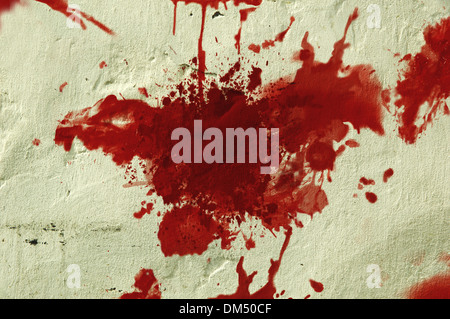 Blood on white wall texture Stock Photo - Alamy