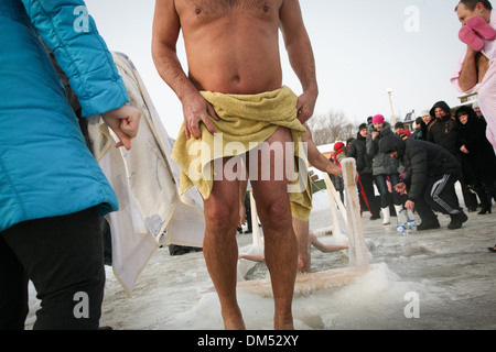 Epiphany Bathing is russian tradition. Russian people believe that cold ...