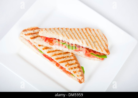 Fresh toasted panini blt sandwich with grill marks Stock Photo - Alamy