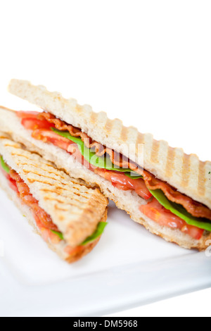 Fresh toasted panini blt sandwich with grill marks Stock Photo - Alamy