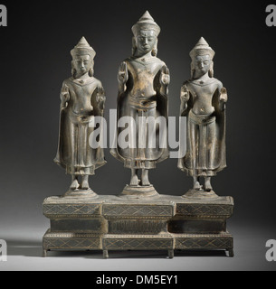 This Buddhist triad features three important figures in Buddhist ...