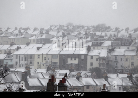 Heavy snow pictured in Brighton, East Sussex Stock Photo - Alamy