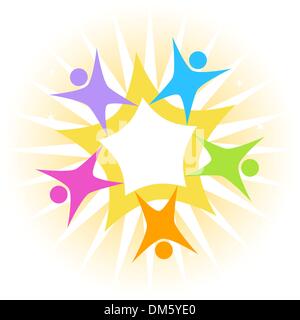 Star image of people representing teamwork Stock Vector Image & Art - Alamy