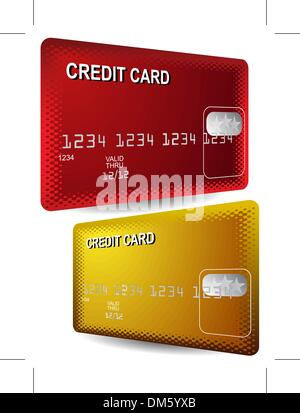 Isometric design credit cards set isolated on white background. Credit Cards vector mockups ...