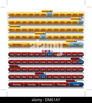 An image of a timeline chart set Stock Vector Image & Art - Alamy