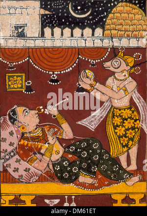 Harinaigameshin Brings the Embryo of Jina Mahavira to Queen Trishala ...