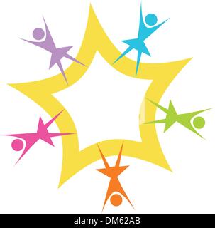 Star image of people representing teamwork Stock Vector Image & Art - Alamy