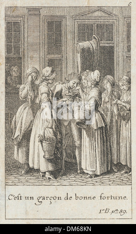 This illustration accompanies Yorick's 'Sentimental Voyage,' an 18th ...