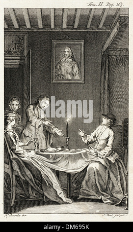 This illustration from *Tom Jones* depicts a scene from the novel, capturing the literary ...