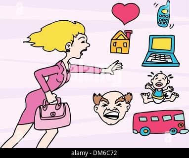 Stressed Mom at Home Stock Vector Image & Art - Alamy