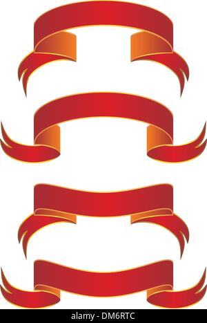 Set of 3D flowing ribbon banners - assorted colors Stock Vector Image ...