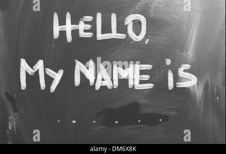 Handwriting text Hello My Name Is. Concept meaning meeting someone new ...