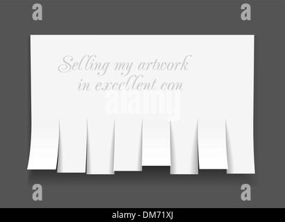 Blank white paper with cut slips Stock Vector Image & Art - Alamy