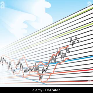Business profit loss chart vector icon. Trading graph. Business trade ...