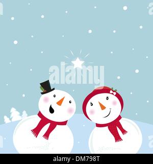 Snow man love Stock Vector Image & Art - Alamy