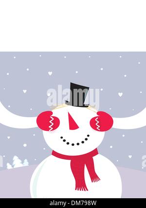 Valentine┬┤s Day: Snowman & Snow - woman. Snowy couple in love Stock ...