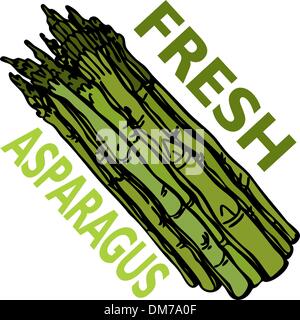 Asparagus isolated vector on black background icon. Vegetable sign ...