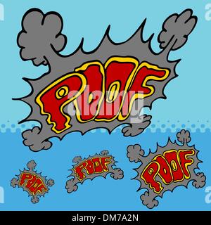 An image of comic book disappearing poof text effect Stock Vector Image ...