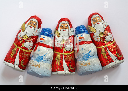 Lindt milk chocolate snowman and Lindt Santa milk chocolate Father ...