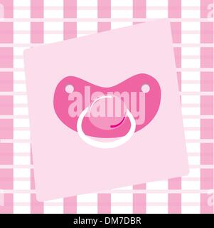 A cartoon illustration of a baby girl with a pacifier Stock Vector ...