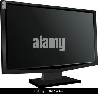 Illustration the switched off monitor TFT isolated on white background ...