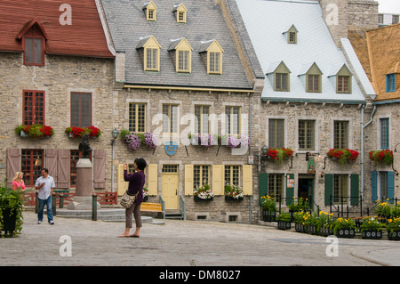 Canada, Quebec Province, Quebec City, Place Royale in Old Quebec City ...