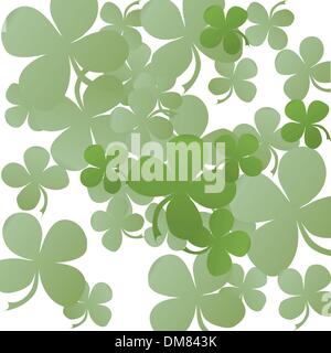 Abstract background with green Earth, clover, rainbow and drops of ...