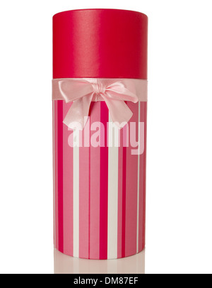 gift in pink packaging, red hearts in honor of February 14, valentine's ...