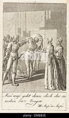 This plate from Shakespeare’s 'Macbeth' features an illustration of key ...