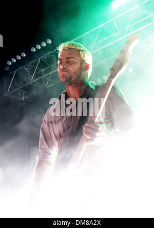 Corey Britz, of Bush performing on stage at Manchester Academy ...