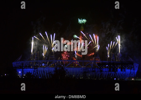 Fireworks explode over stadium during opening ceremony of London 2012 ...