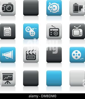 Media & Entertainment // Matte Icons Series Stock Vector Image & Art ...