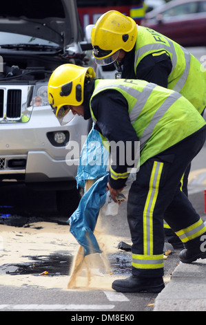 The aftermath of a crash on Station Road Chingford Police and fire ...