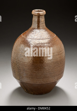 This Japanese tokkuri (sake bottle) is a fine example of traditional ...