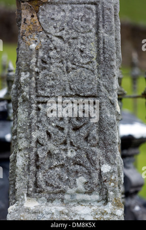 Kilkieran West Cross detail of the Western Face with the conical cap ...