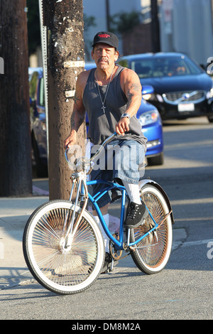 Danny Trejo riding his Classic Beach Cruiser Los Angeles, California ...