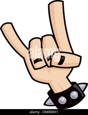 Heavy Metal Horns Hand, Rock Roll Gesture. Flat Vector Icon ...