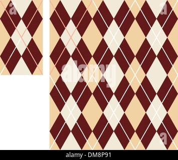 Argyle check pattern. Brown beige background. Classic geometric design ...