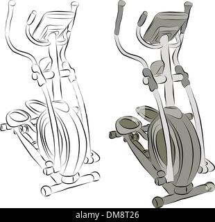 Vector illustration of stair stepper machine cartoon Stock Vector Image ...