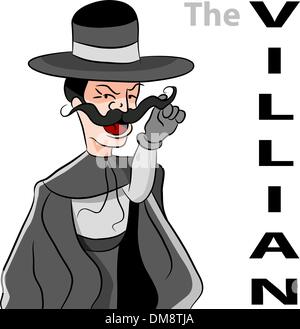 An image of a man dressed as an evil villian twirling his moustache ...