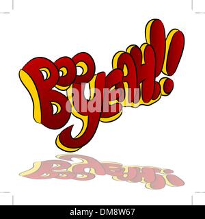 Awesome red and yellow text effect template with 3d type style and ...