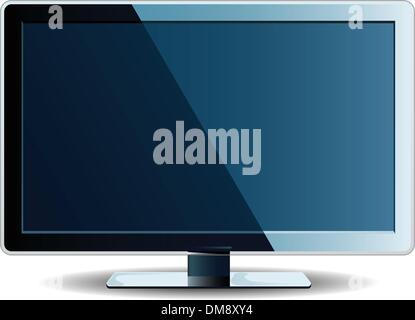 computer monitor , Vector illustration over white background Stock ...