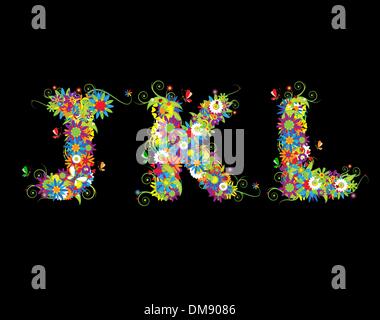 Alfabet, floral design. See also letters in my gallery Stock Vector ...