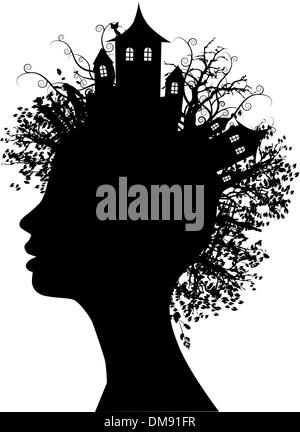 Environment, thinking silhouette Stock Vector Image & Art - Alamy